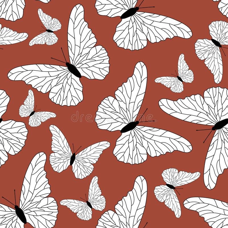 Seamless Butterfly Pattern for Fabrics and Textiles and Packaging and ...