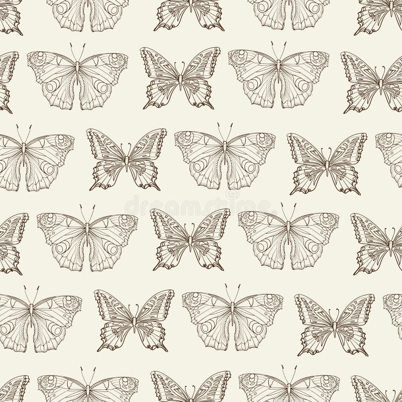 The Seamless Butterfy Card. Stock Vector - Illustration of paper ...