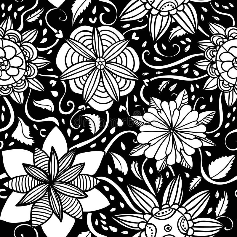 Seamless flowers pattern stock vector. Illustration of creative - 41328682