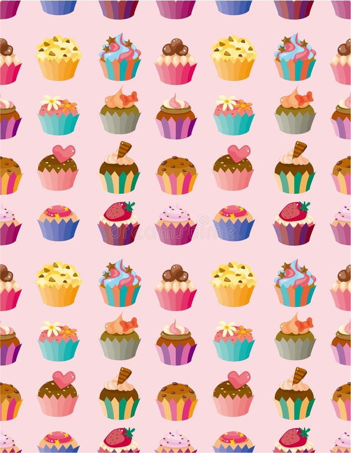 Seamless cake pattern stock vector. Illustration of fruit - 21044749