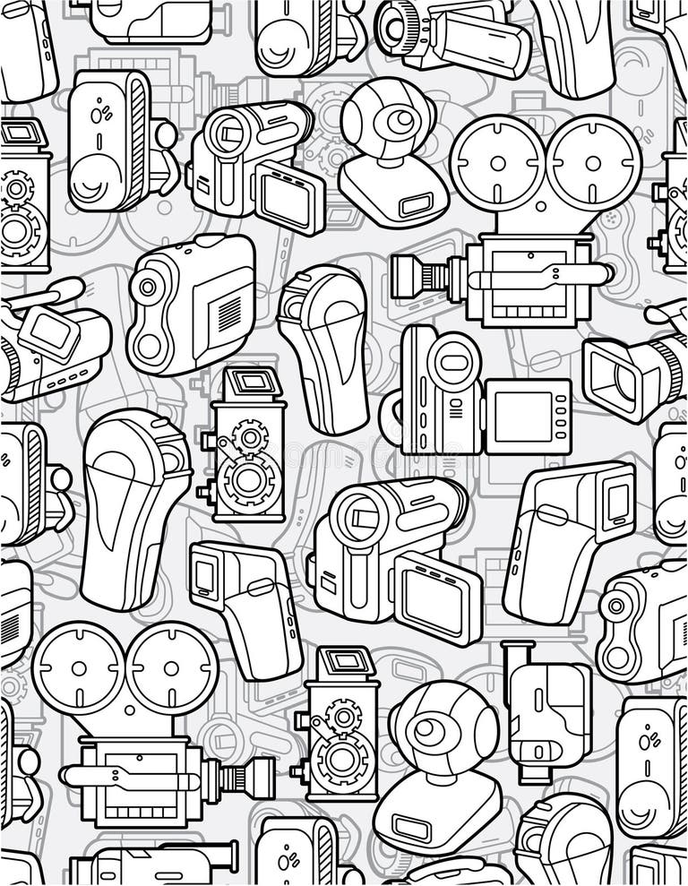 Seamless Camera Pattern Stock Illustrations – 14,871 Seamless Camera ...