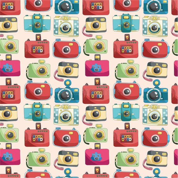Seamless Camera Pattern Stock Illustrations – 13,724 Seamless Camera ...
