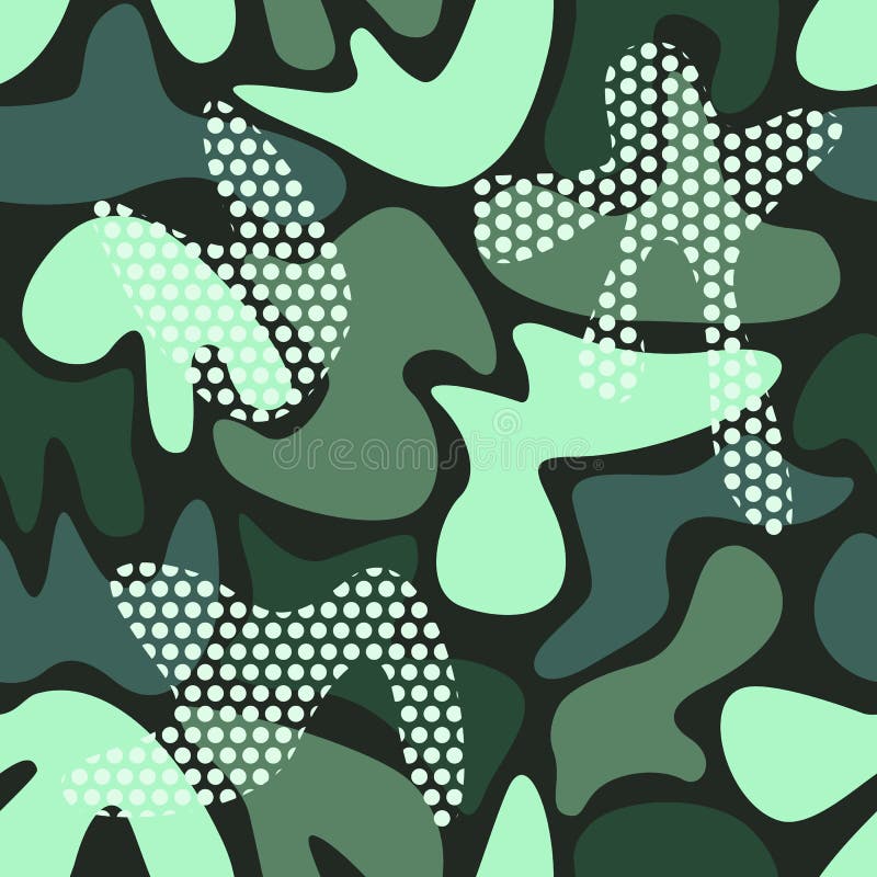 Seamless Camouflage Color Pattern Stock Vector - Illustration of army ...