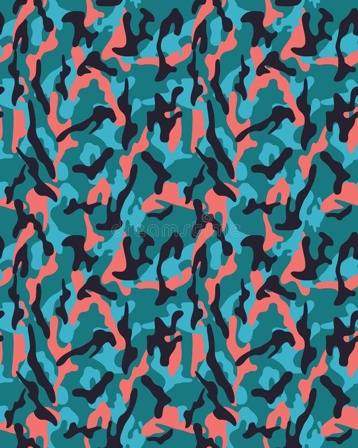 Seamless Camouflage Fashionable Stock Illustration - Illustration of ...