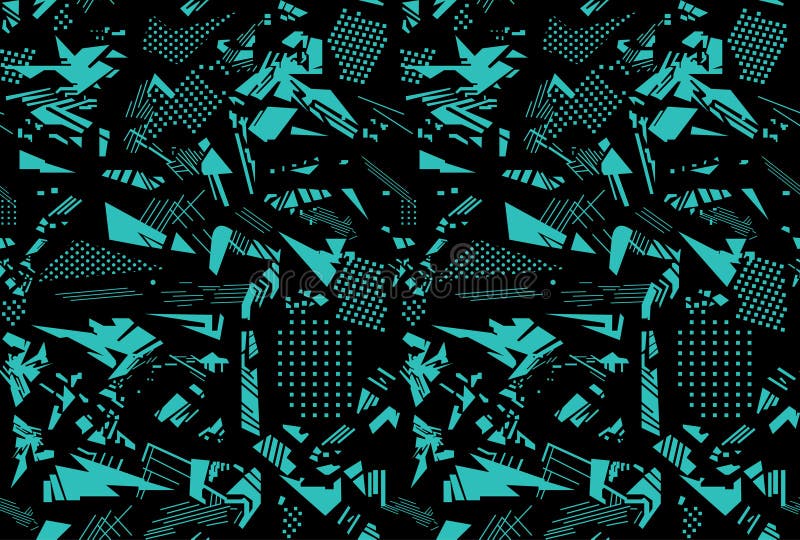 Seamless Camouflage Geometric Triangle Abstract Pattern Vector ...