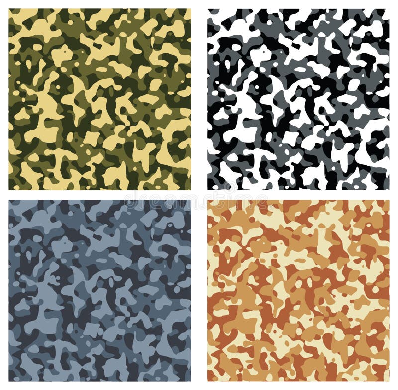 Seamless Camouflage Pattern Stock Vector - Illustration of background ...