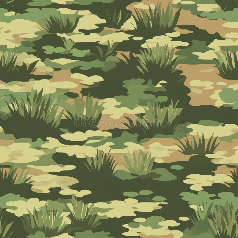 Seamless Camouflage Pattern Design for Modern Military Textiles Stock ...