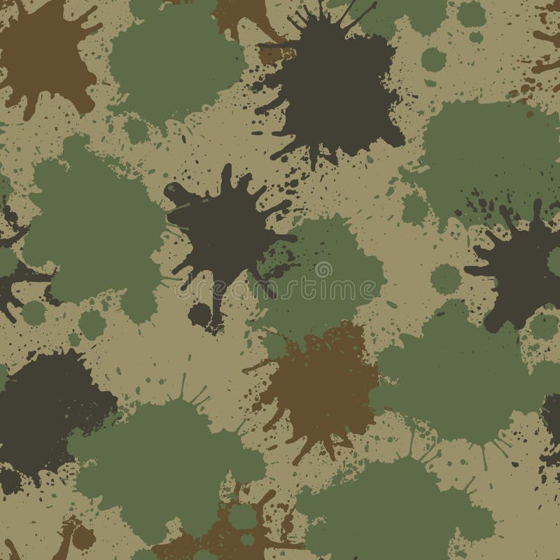 Paint splatter camouflage stock vector. Illustration of green - 36578267