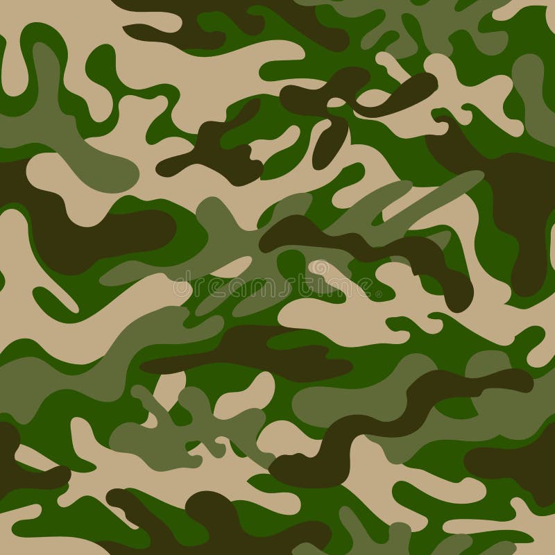 Seamless Camouflage Pattern Stock Vector - Illustration of dark ...