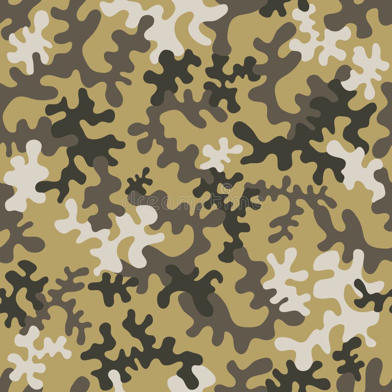 Seamless Camouflage Pattern - Vector Illustration Stock Illustration ...