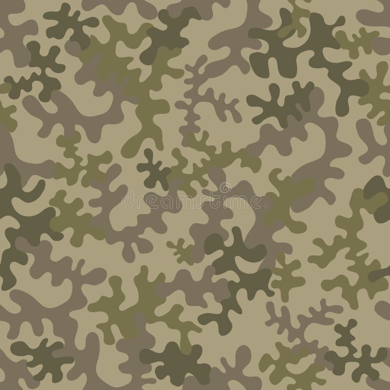 Seamless Camouflage Pattern - Vector Illustration Stock Illustration ...