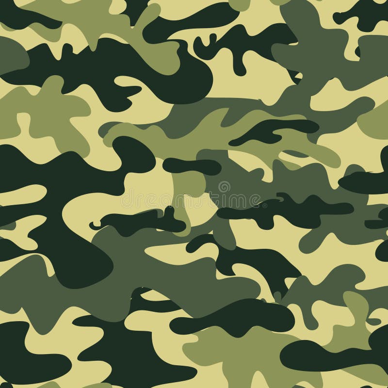 Seamless Camouflage Pattern Vector Set of Seamless Digital Camouflage ...
