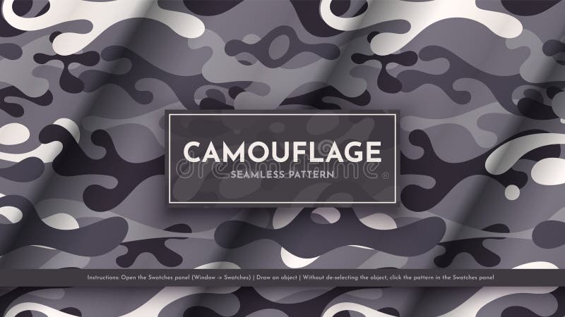 Seamless Camouflage Pattern. War Illustration. Traditional Military ...