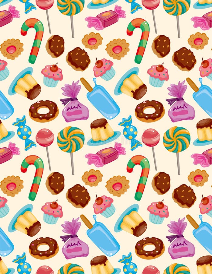 Candy pattern stock vector. Illustration of hand, paint - 15881920