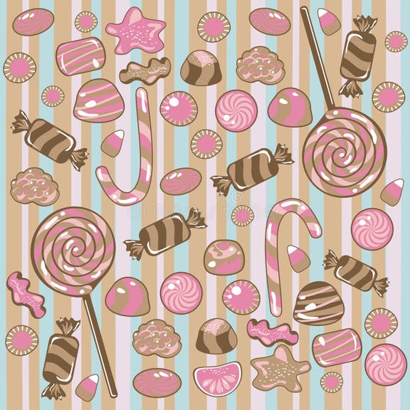 Seamless Candy Pattern stock vector. Illustration of energy - 24102912
