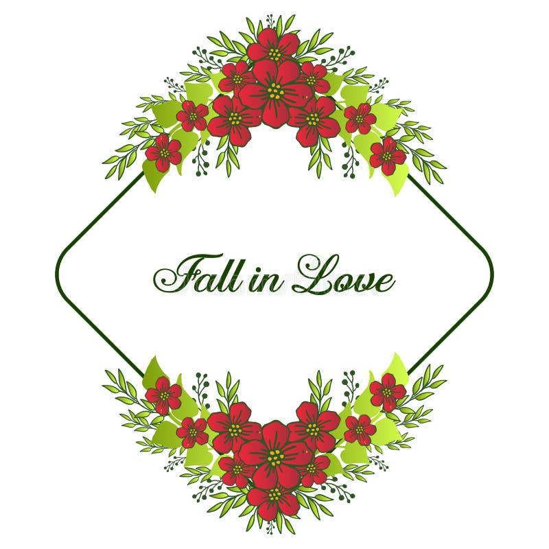 Seamless Card Fall in Love, Romantic, with Decoration Pattern Art of ...