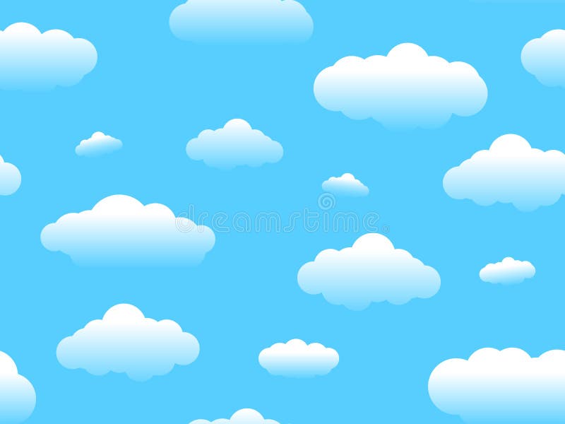 Seamless Cartoon Cloud stock vector. Illustration of cumulus - 60550315