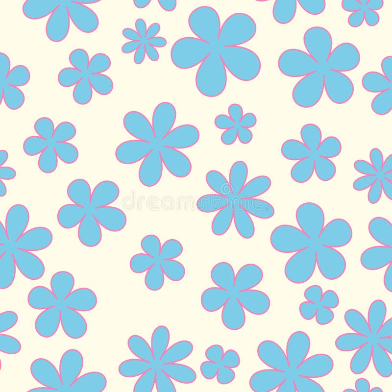 Seamless Cartoon Hilarious Background with Daisies Stock Vector ...