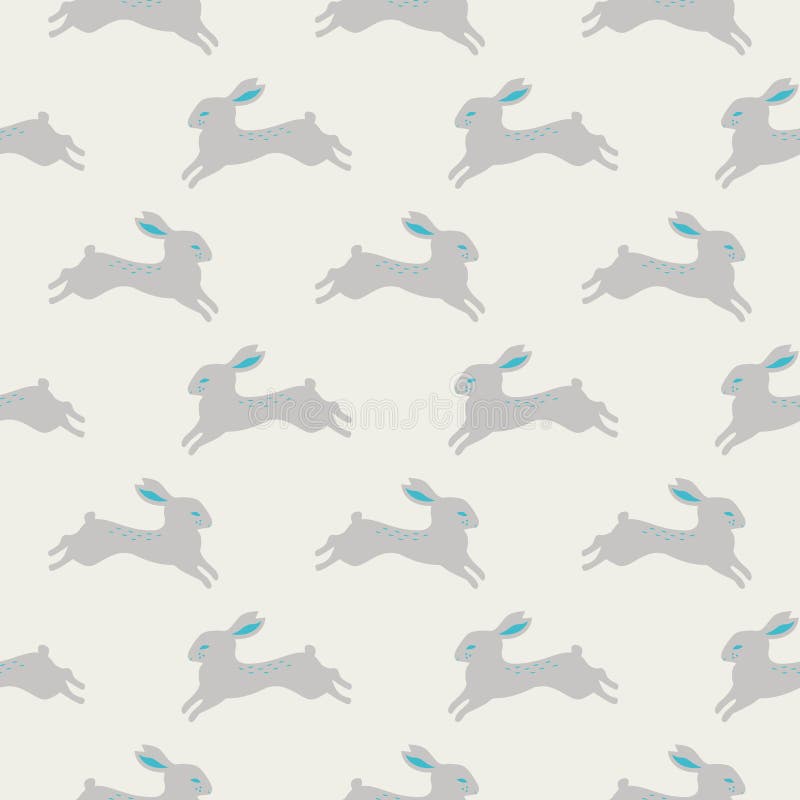 Seamless rabbit pattern stock vector. Illustration of isolated - 50401991