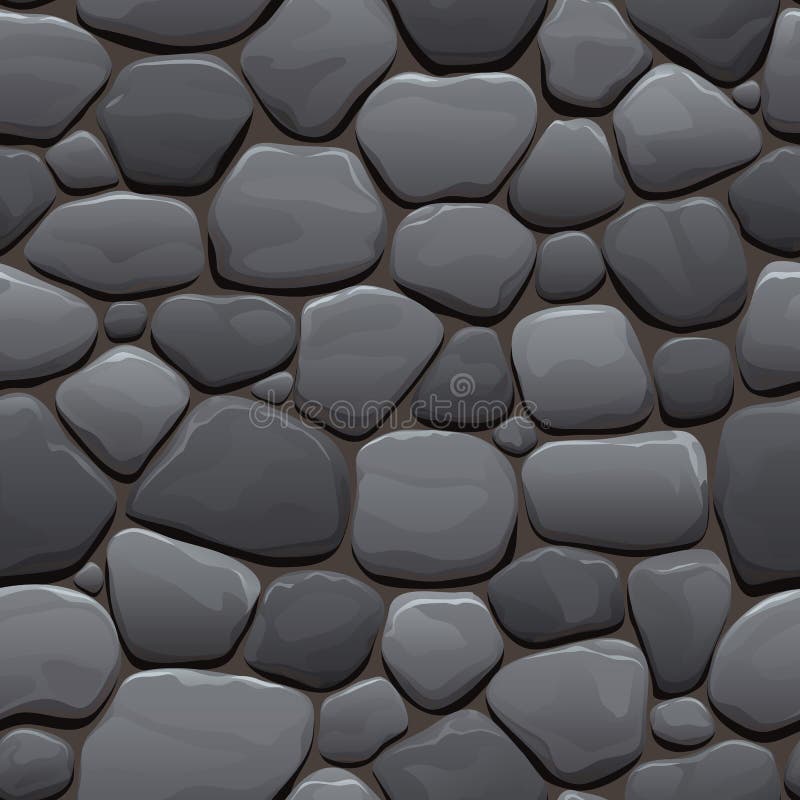 Seamless Cartoon Texture of an Old Cobblestone Roadway Stock ...