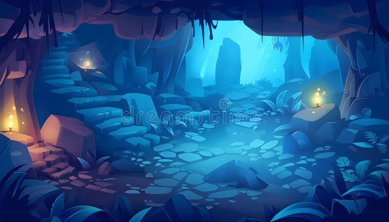 Cartoon Underground Interior with Modern Train Stock Vector ...