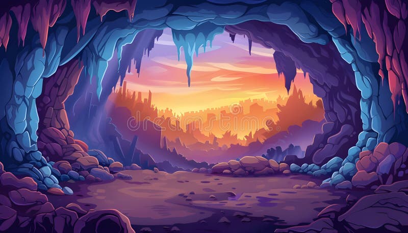 Cartoon Underground Interior with Modern Train Stock Vector ...