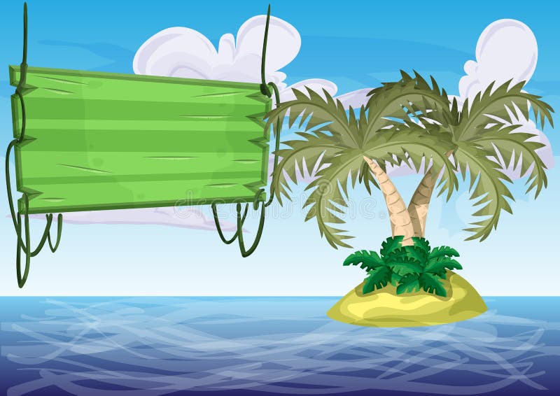 Seamless Cartoon Vector Island with Separated Layers Stock Vector ...