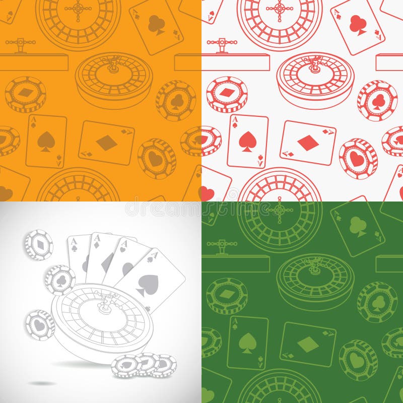 Seamless Casino Gambling Poker Background with Black and Red Poker ...