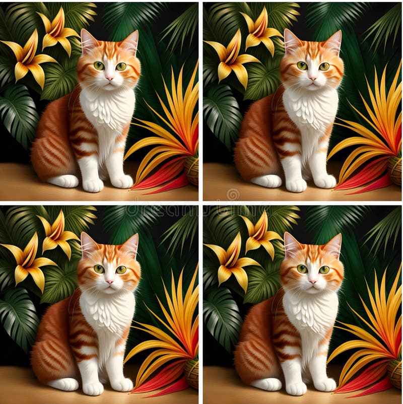 Seamless Cat Quilting Patterns Layouts Stock Illustration ...