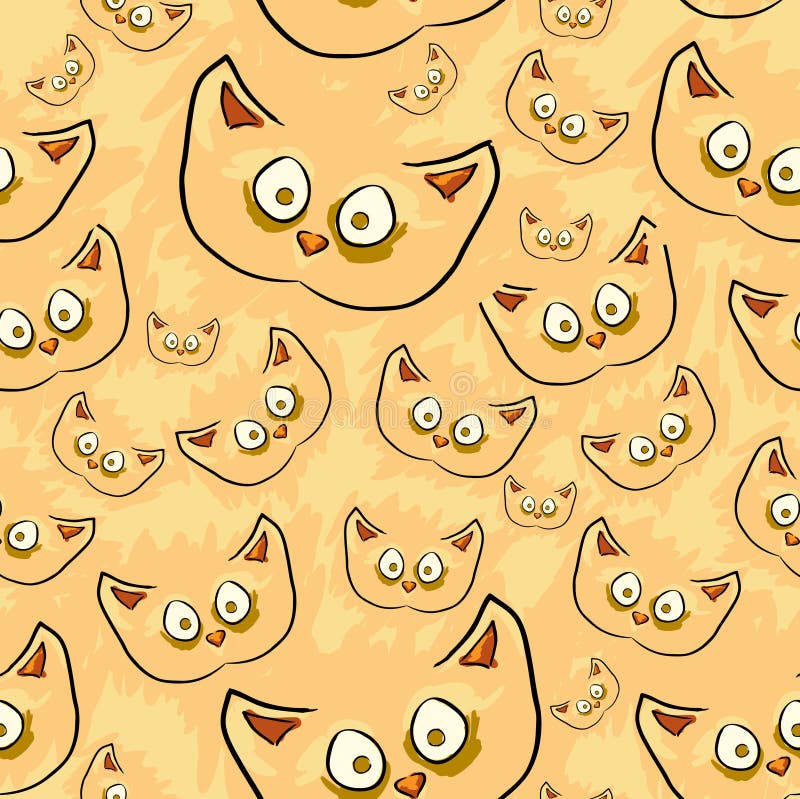 Seamless cat texture stock vector. Illustration of design - 26560178
