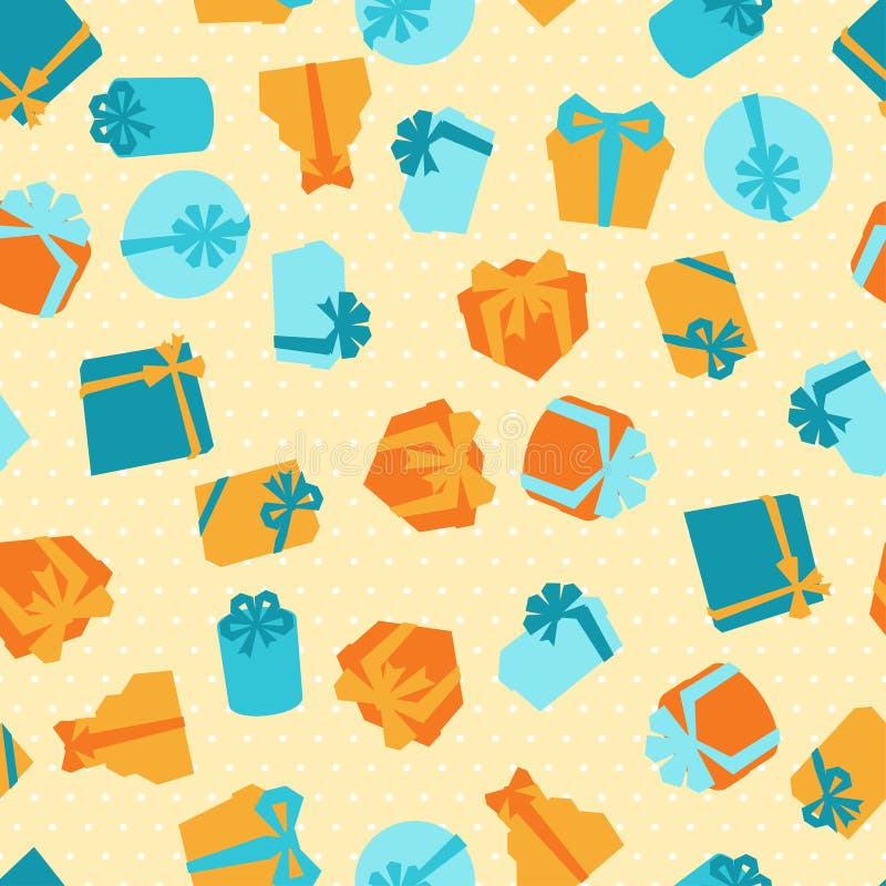 Seamless Celebration Pattern with Colorful Gift Stock Vector ...