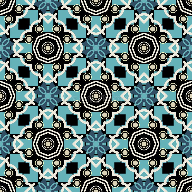 Seamless Ceramic Tile with Colorful Geometric Pattern in Turkish Style ...