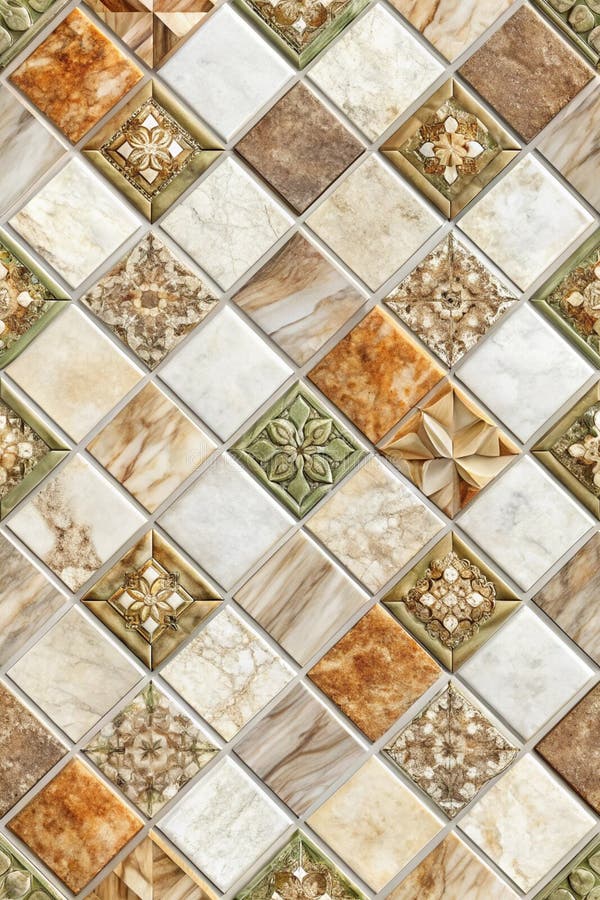 3D Seamless Ceramic Wall Tiles Design Texture Wallpaper Design Pattern ...