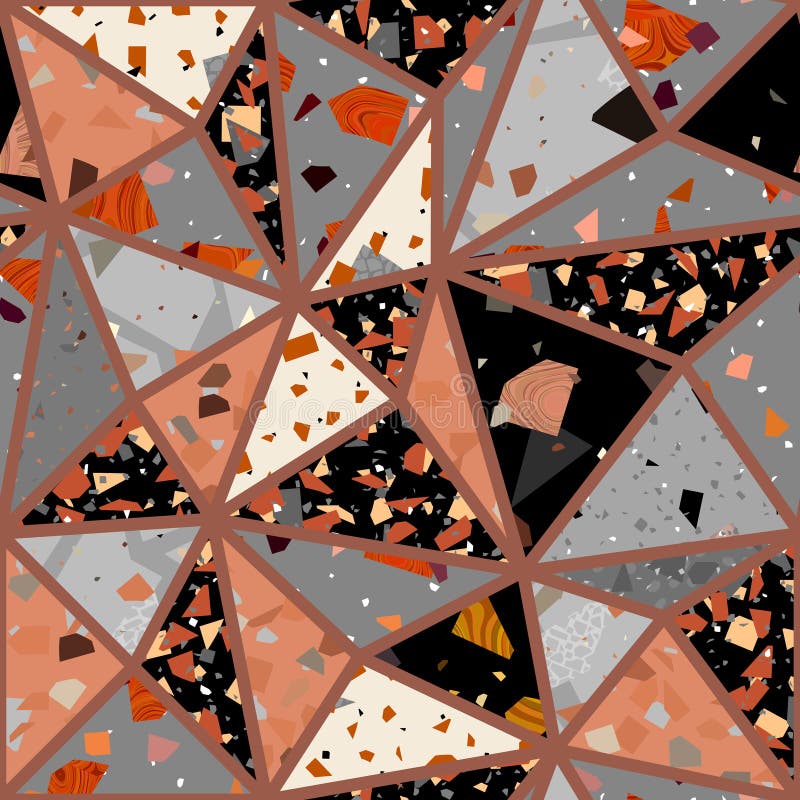 Seamless Ceramic Tile Floor Pattern. Terrazzo Style Tile Background ...