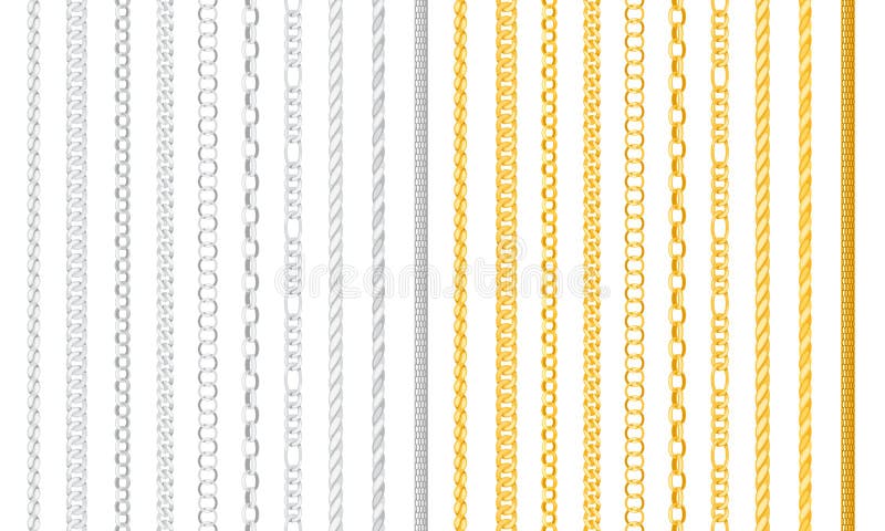 Seamless chain borders stock vector. Illustration of abstract - 156396891