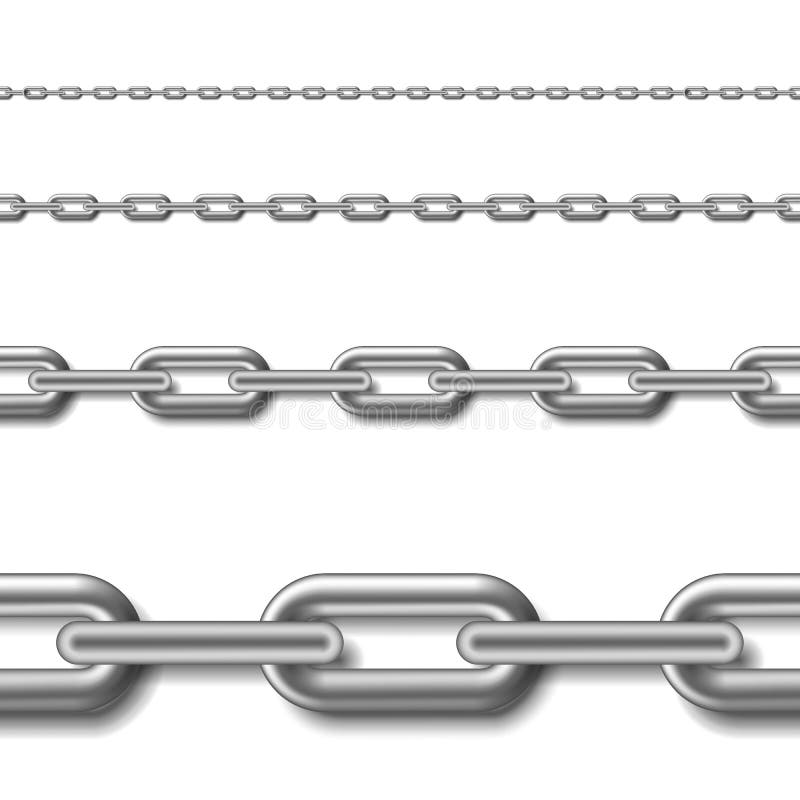 Seamless Chain Pattern. Silver Metallic Chain Texture Stock Vector ...