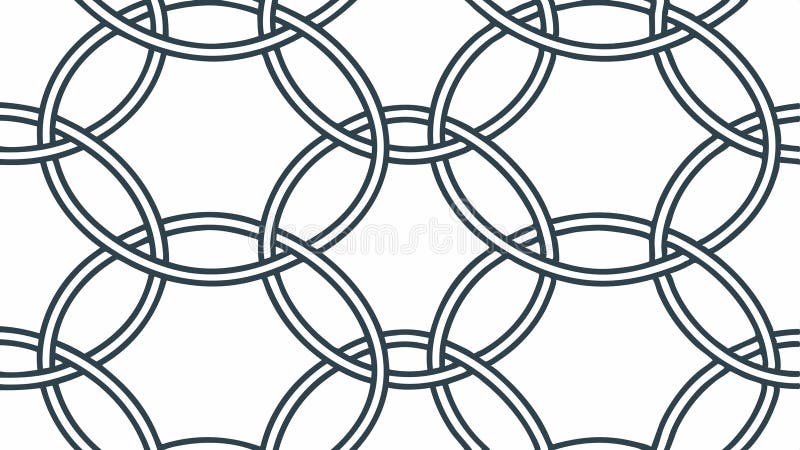 Seamless Chain Pattern Interlocking Rings Vector Vector Design Generative Ai Stock