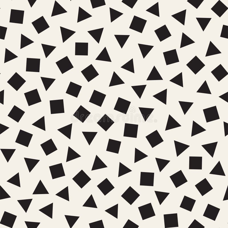 Seamless Chaotic Patterns. Randomly Scattered Geometric Shapes ...