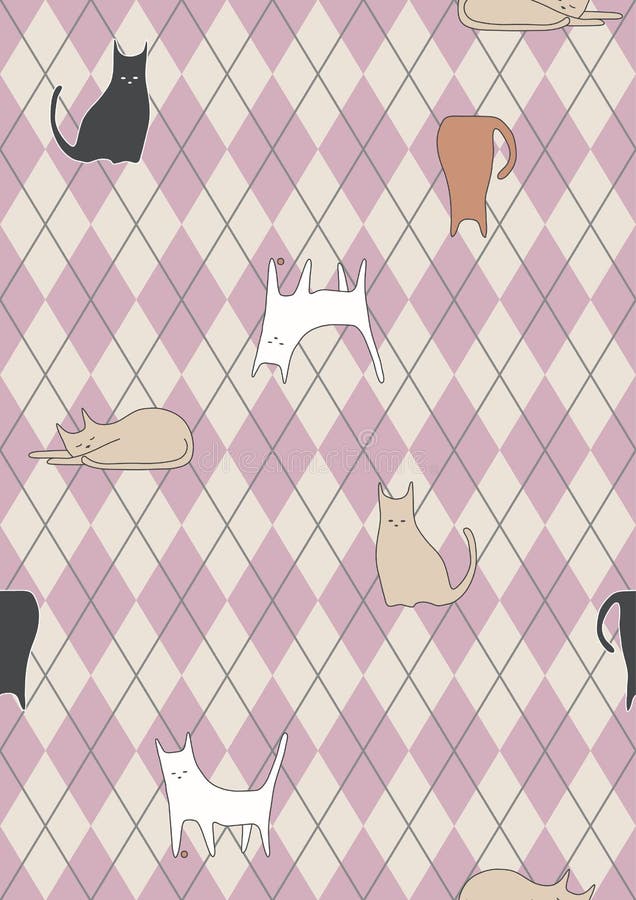 Seamless Check Pattern Set stock vector. Illustration of clothing ...