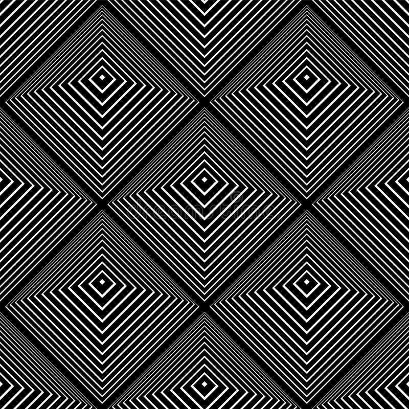 Seamless Checked Op Art Pattern with 3D Illusion Effect Stock Vector ...