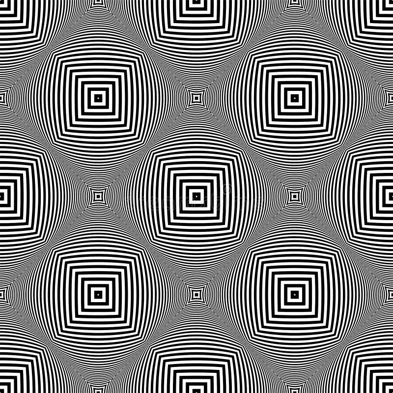 Seamless Checked Op Art Pattern. 3D Texture Stock Vector - Illustration ...