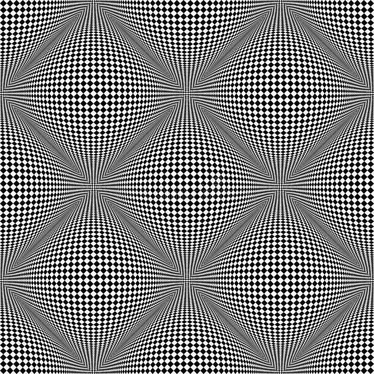 Seamless Checked Pattern. 3D Optical Illusion Stock Vector ...