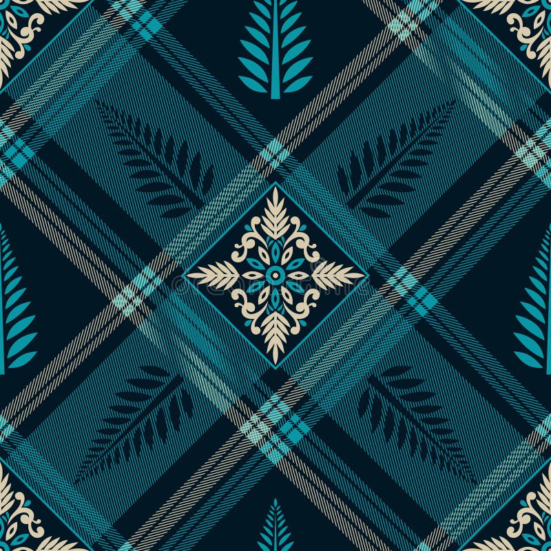Seamless Checkered Fabric Pattern Stock Vector - Illustration of ...