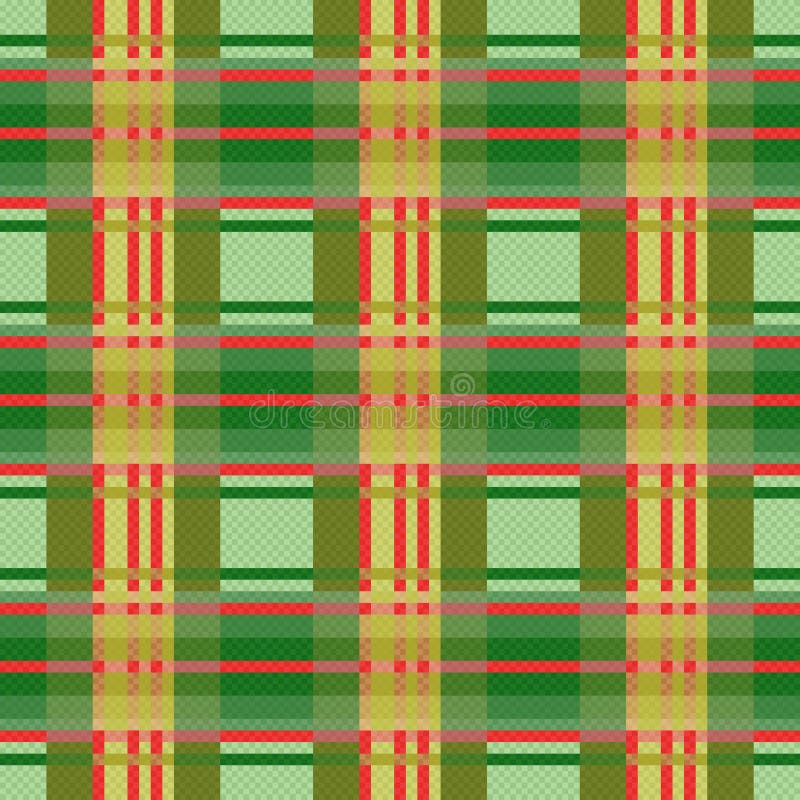 Seamless Checkered Pattern in Green and Red Stock Vector - Illustration ...