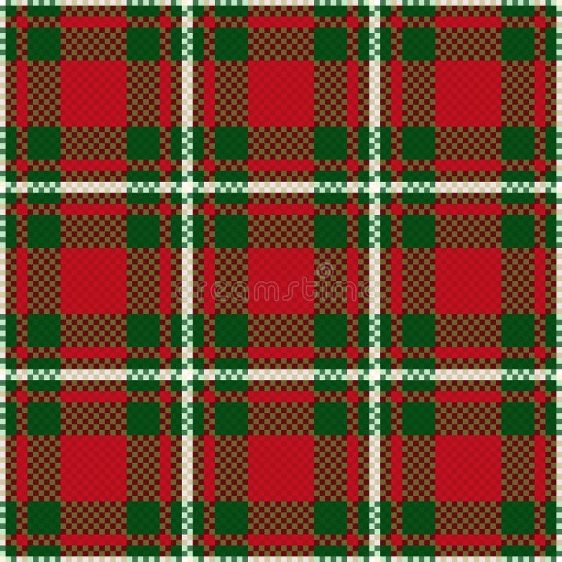 Seamless Checkered Pattern in Green and Red Stock Vector - Illustration ...
