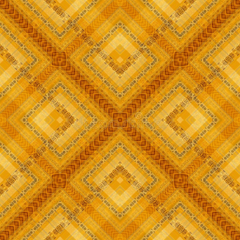 Seamless Checkered Plaid Tartan Orange Pattern Stock Illustration ...