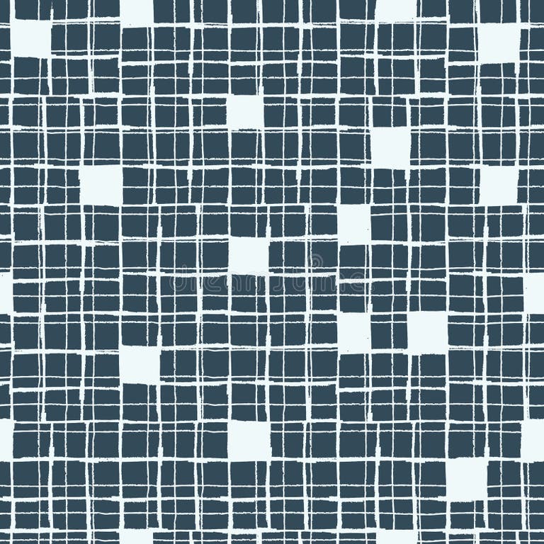 Seamless Plaid Pattern with Hand Drawn Checks in Futuristic Aesthetics ...