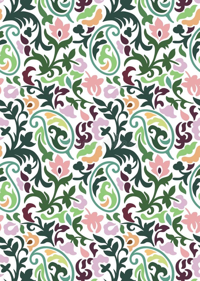 Seamless Cheerful Pattern Spring Stock Vector - Illustration of flower ...