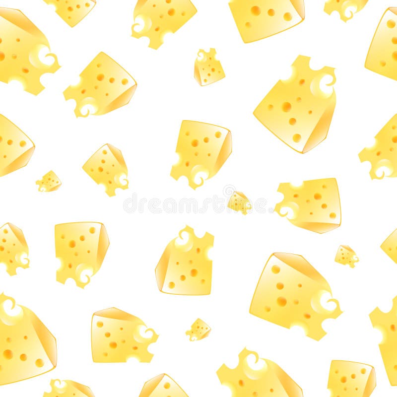 Seamless cheese background stock vector. Illustration of product - 19195791