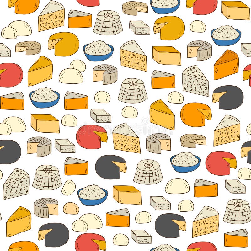 Seamless cheese background stock vector. Illustration of farm - 63579279